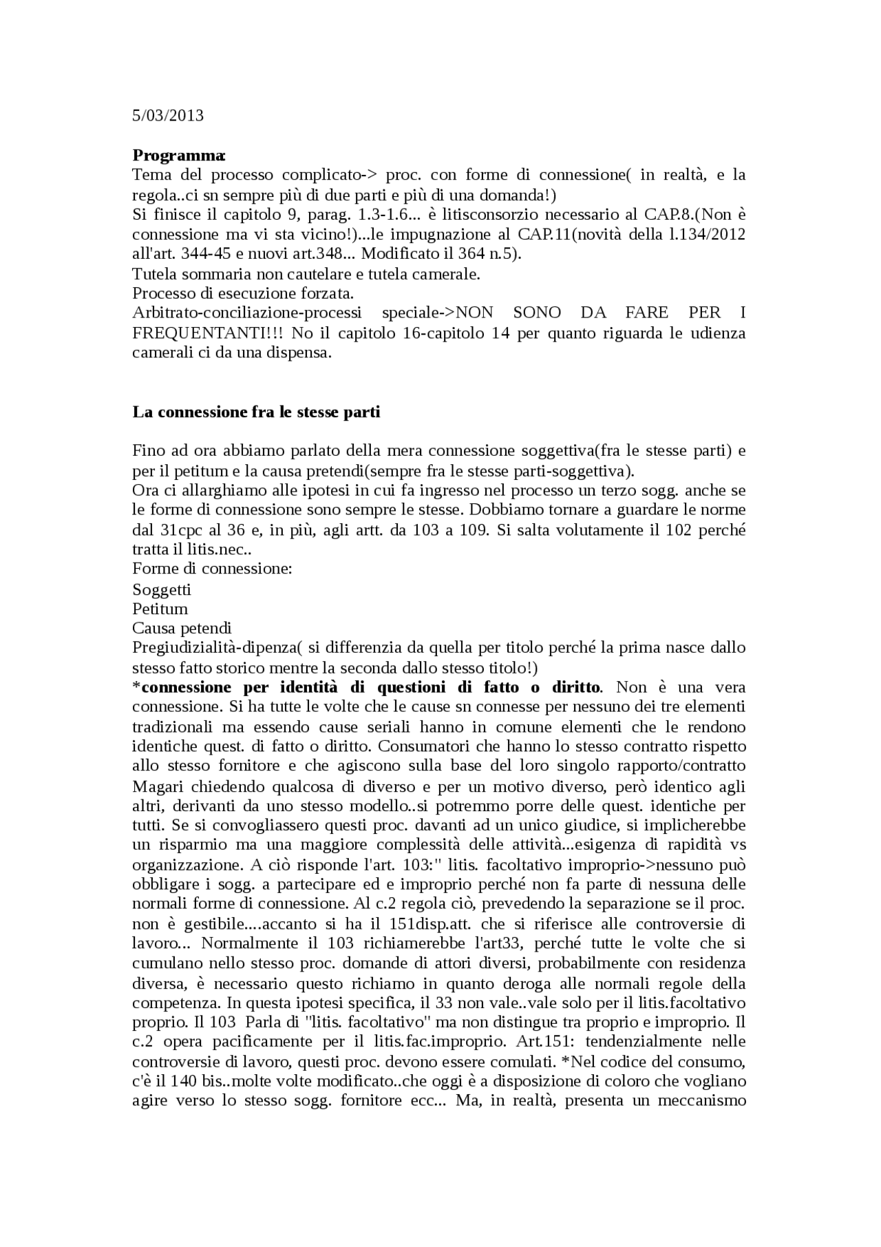 Appunti Procedura Civile Secondo Semestre Appunti Di Diritto