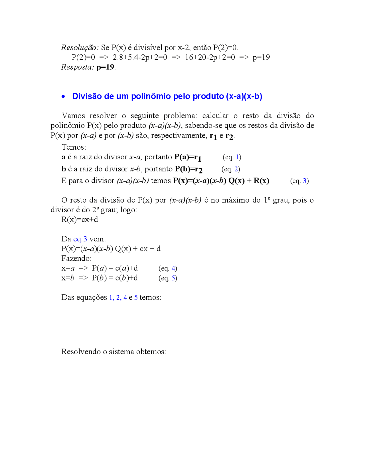 Polinômios Parte2 Docsity