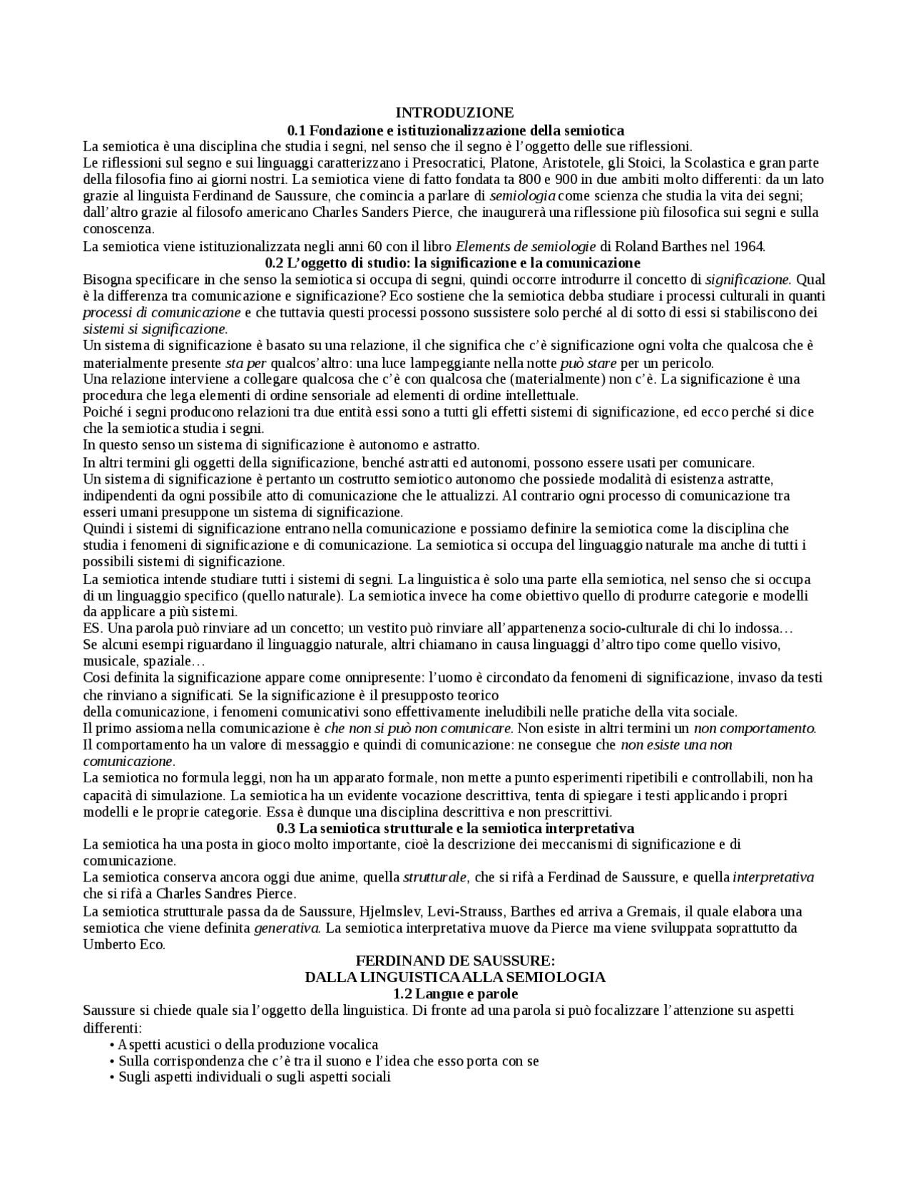 Le Due Vie Della Semiotica Docsity