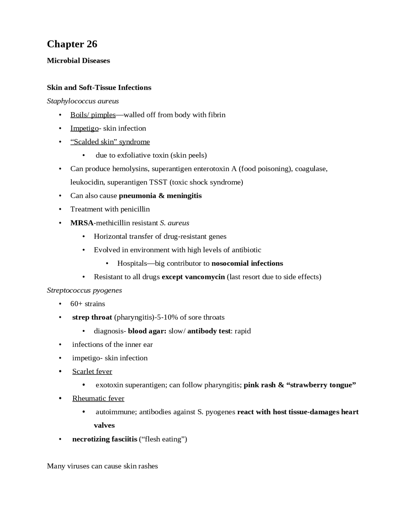 Microbial Diseases General Microbiology Handout Biol 2051 Docsity