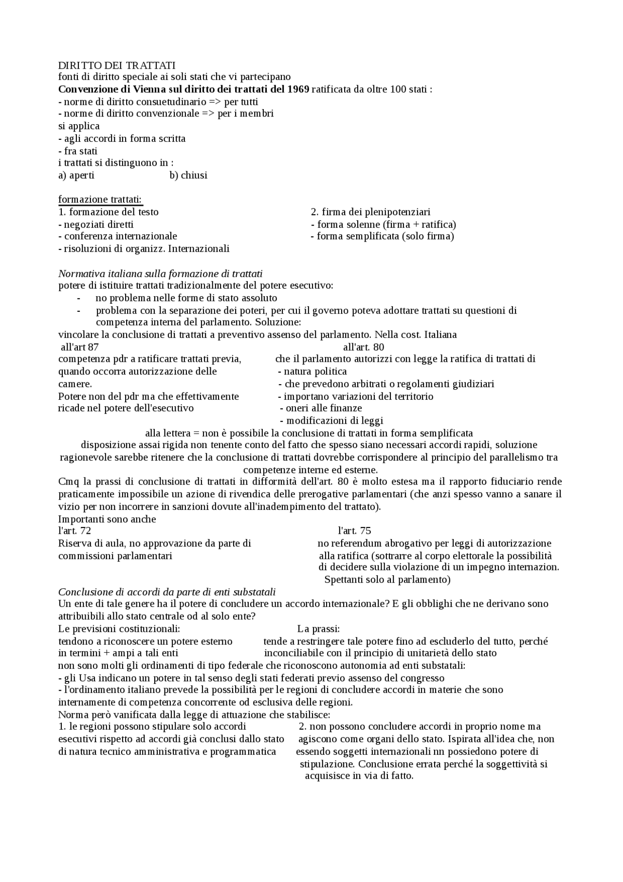 Schemi Diritto Internazionale Docsity