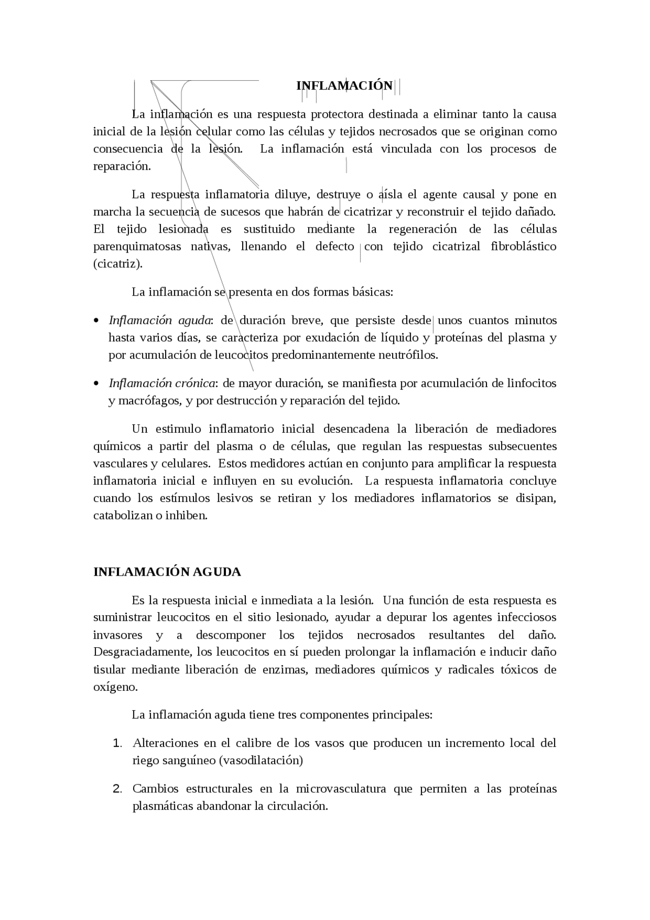 Apuntes Sobre La Inflamación Docsity