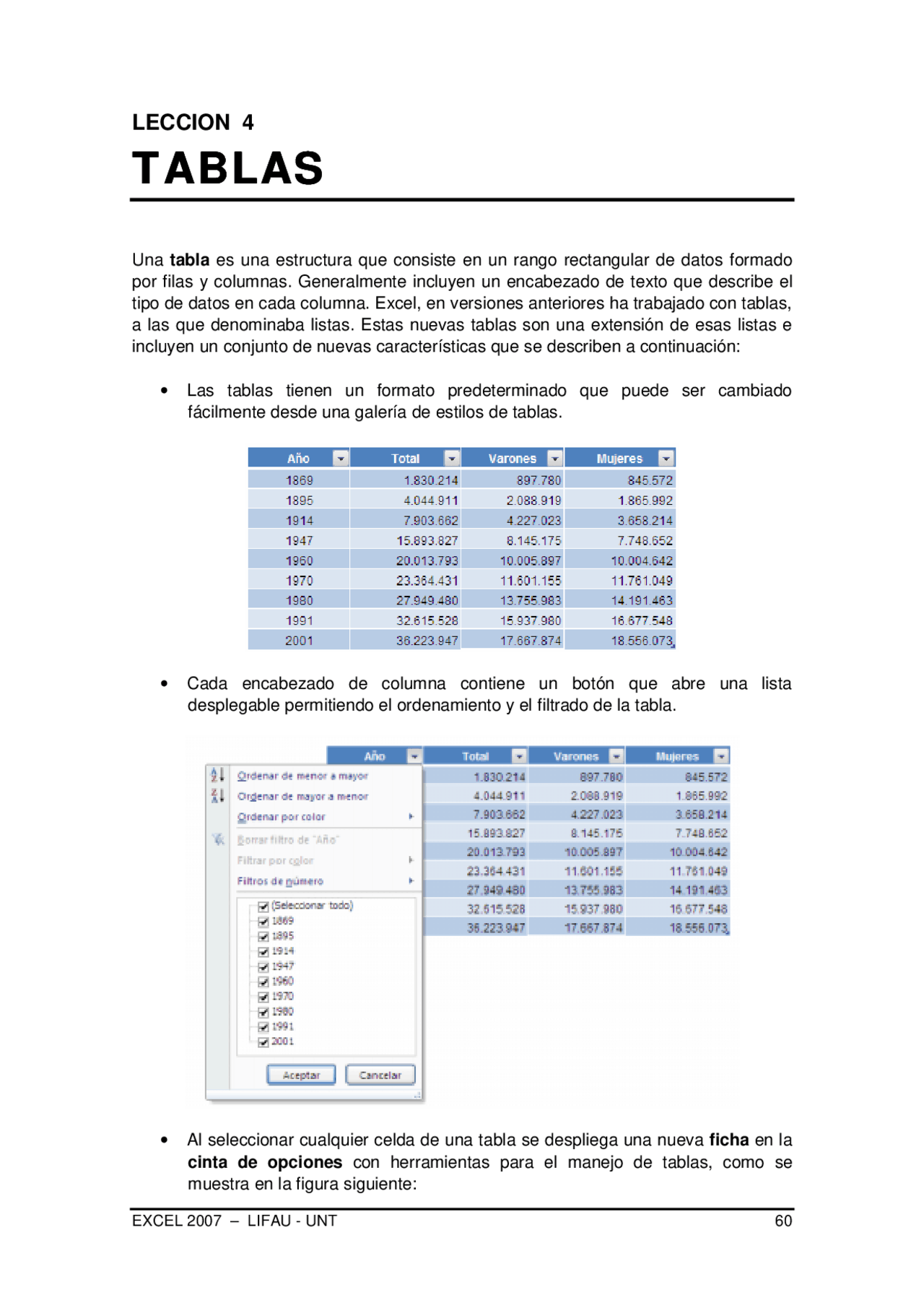 Tablas Excel Leccion4 Docsity