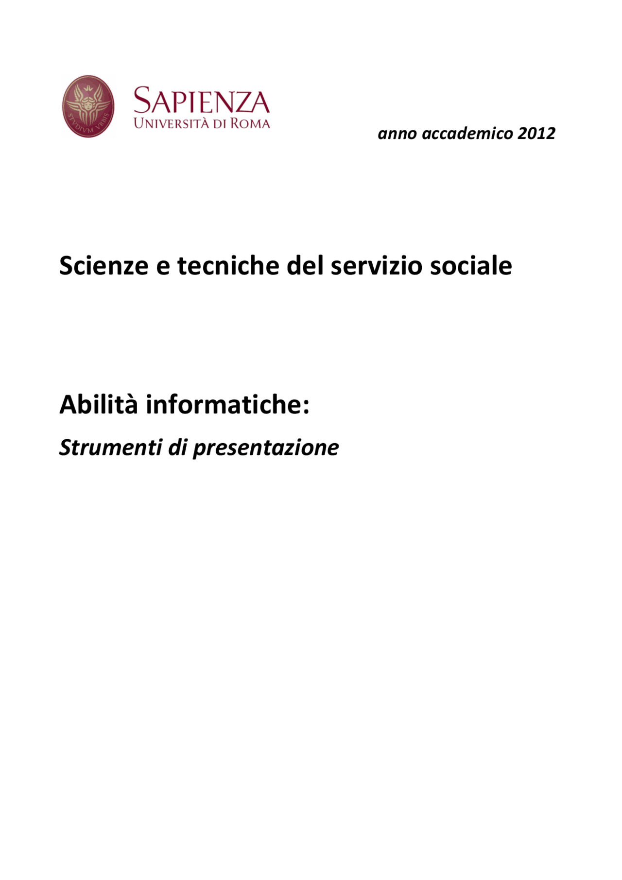 Slide Strumenti Di Presentazione Docsity