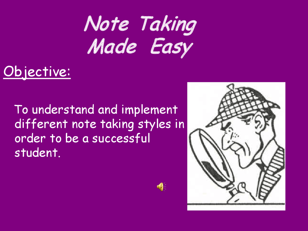 Note Taking - English Language - Lecture Slides - Docsity