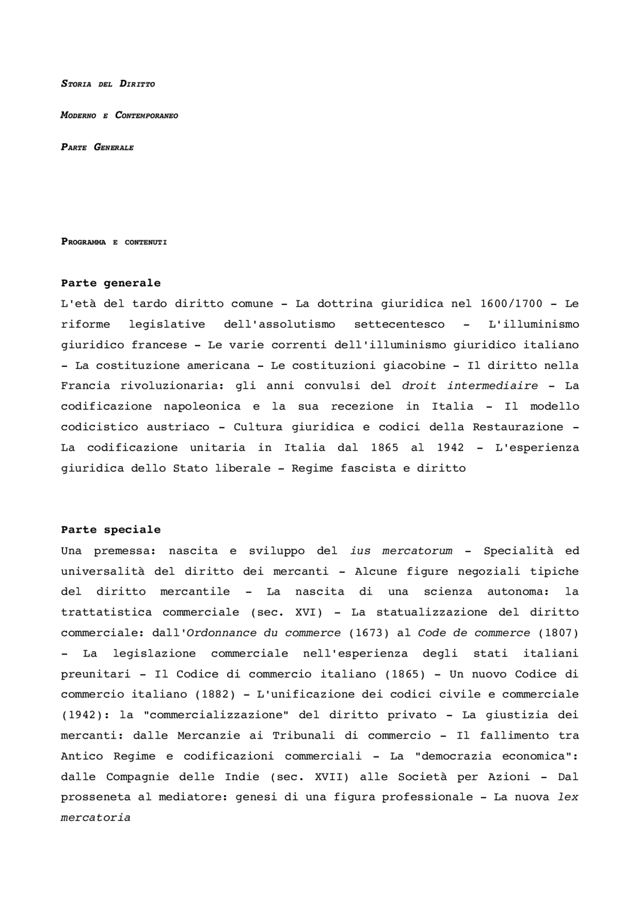 Appunti Di Storia Del Diritto Moderno E Contemporaneo Docsity