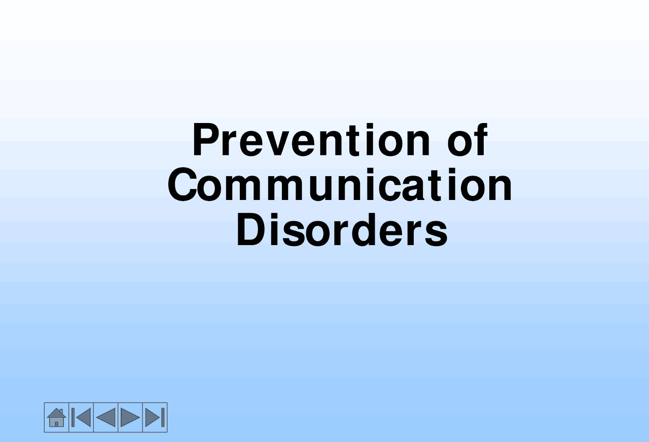 Communication Disorders Health Lecture Slides Docsity