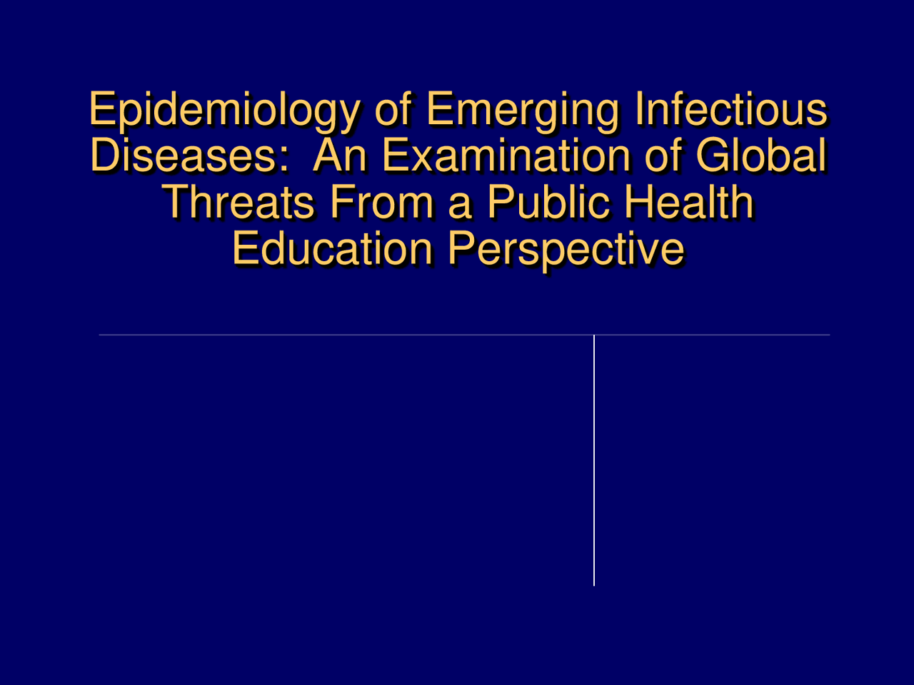 Emerging Infectious Health Lecture Slides Docsity