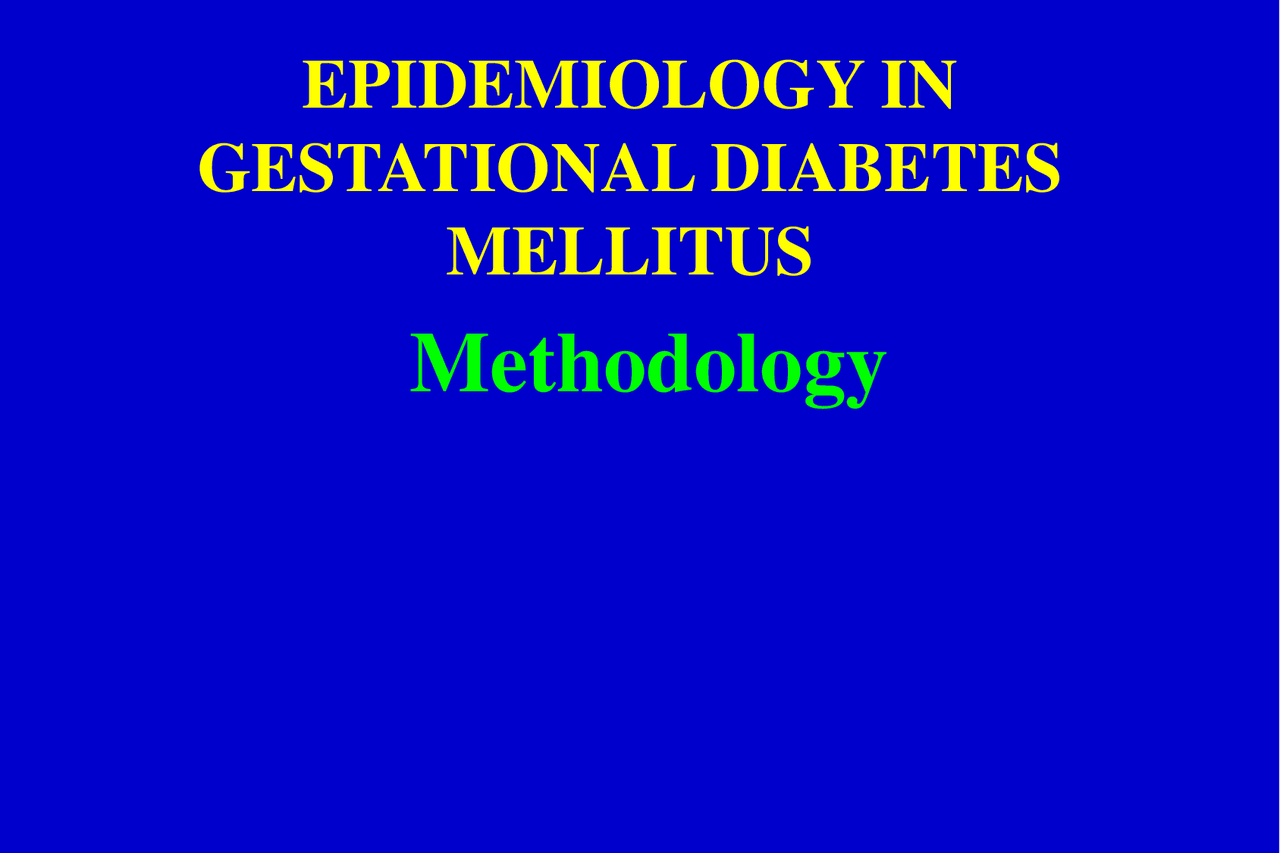 Methodology Health Lecture Slides Docsity