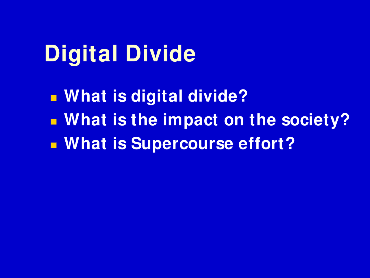 Digital Divide Basics Health Lecture Slides Docsity
