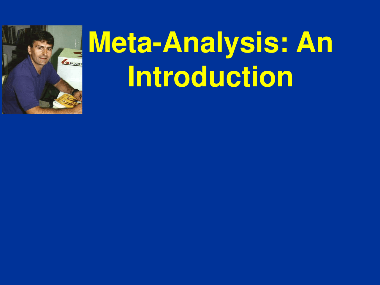 Meta Analysis Health Lecture Slides Docsity