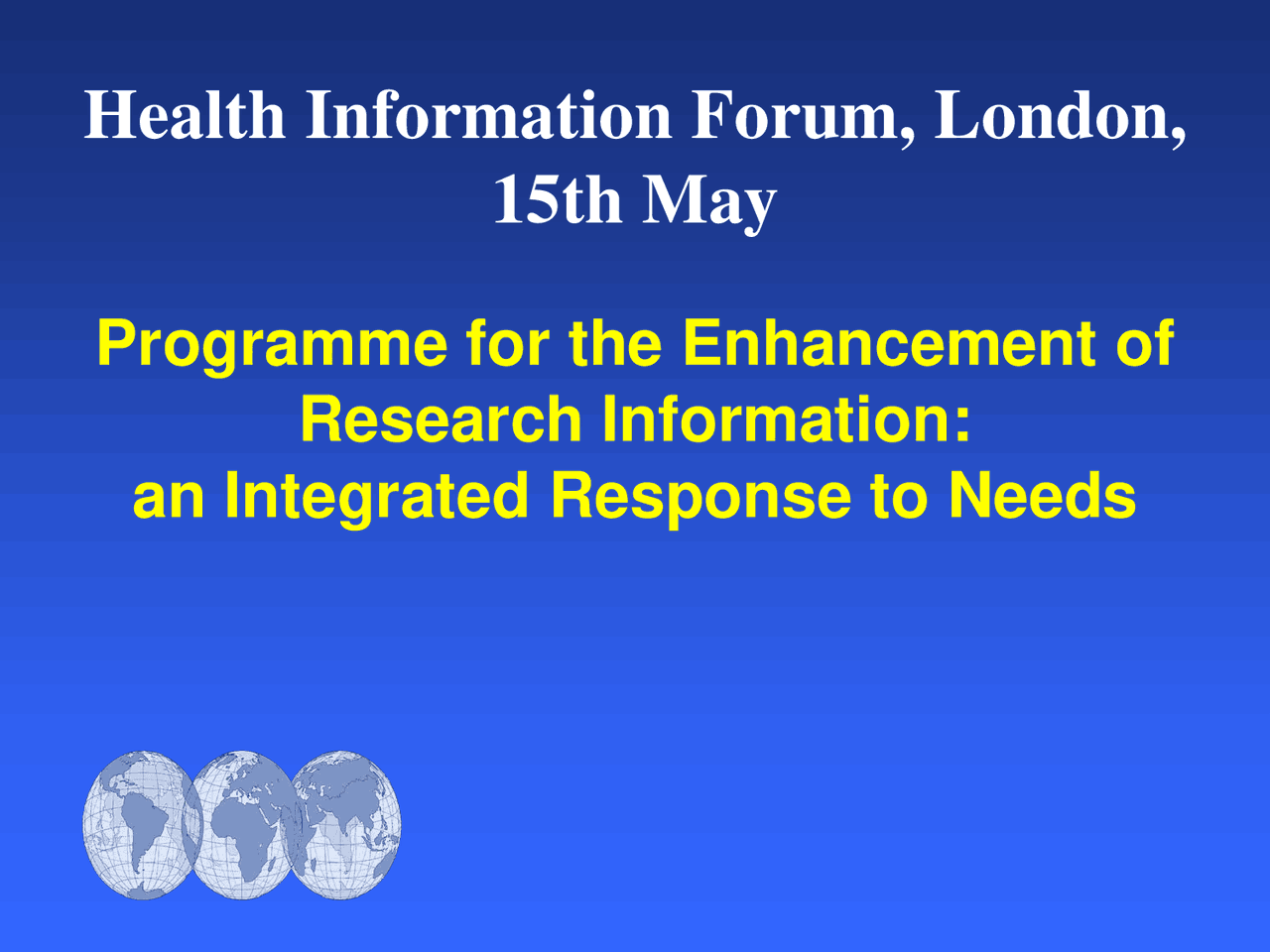 Health Information Forum Health Lecture Slides Docsity