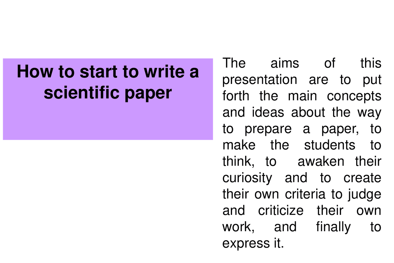 Scientific Paper Health Lecture Slides Docsity