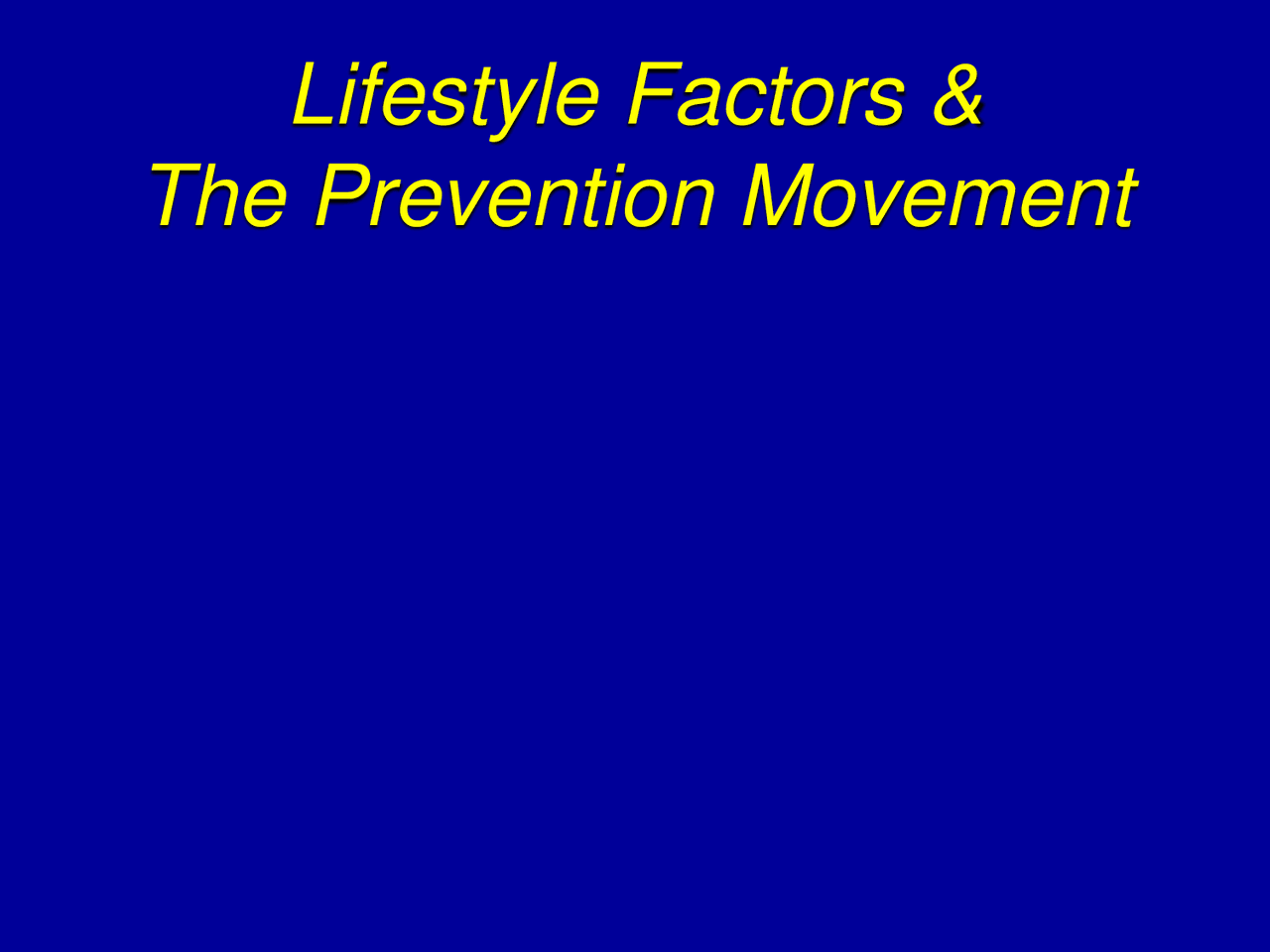Prevention Movement - Health - Lecture Slides - Docsity