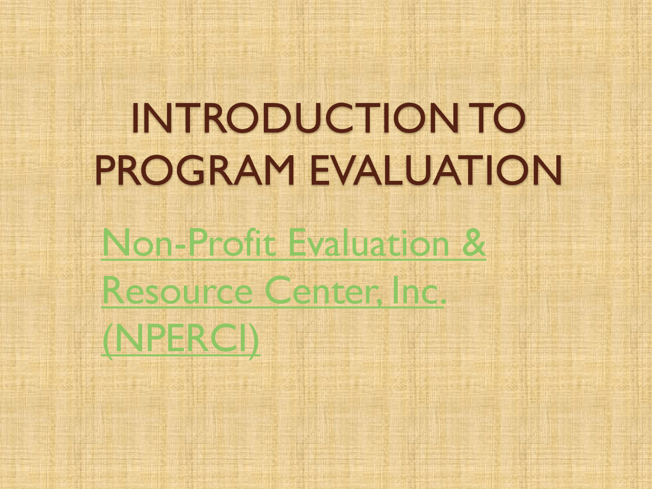 Program Evaluation Health Lecture Slides Slides Public Health Docsity