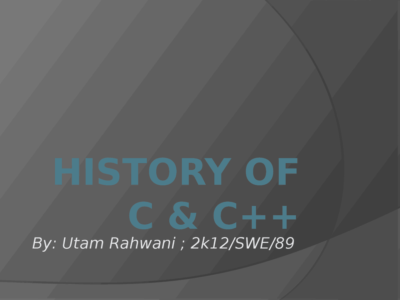 History Of C And C Docsity