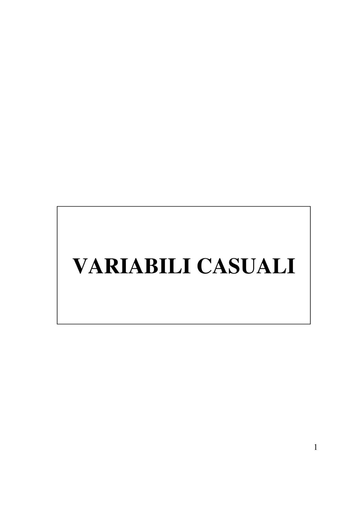 Variabili Casuali Statistica Docsity