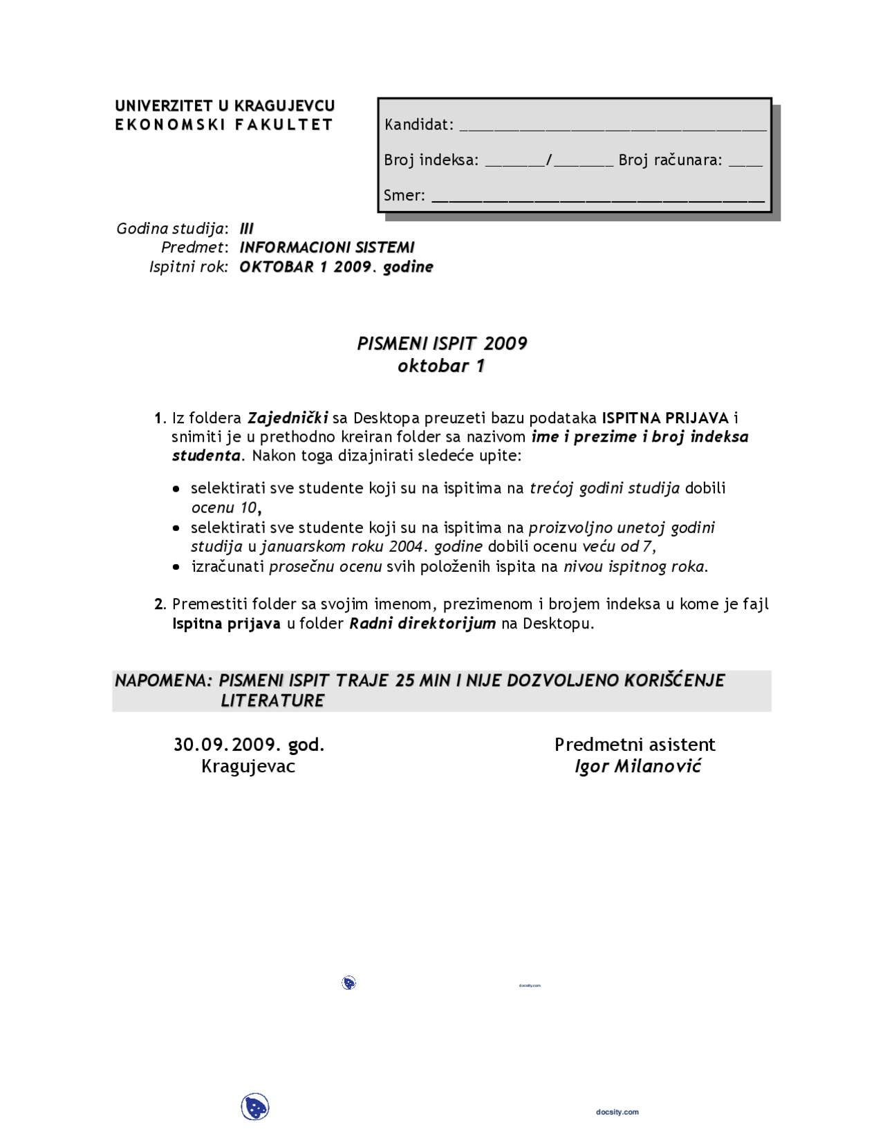 PISMENI ISPIT IZ INFORMACIONIH TEHNOLOGIJA4-sKRIPTA-Informacione tehnologije-Ekonomija | Rezime ...