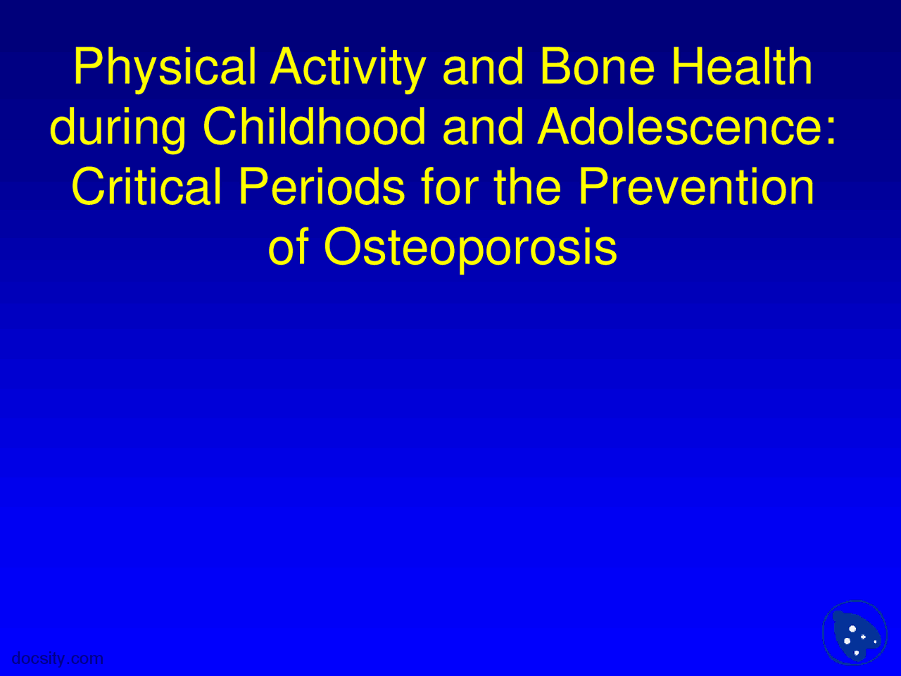 Physical Activity and Bone Health in Childhood and Adolescence ...