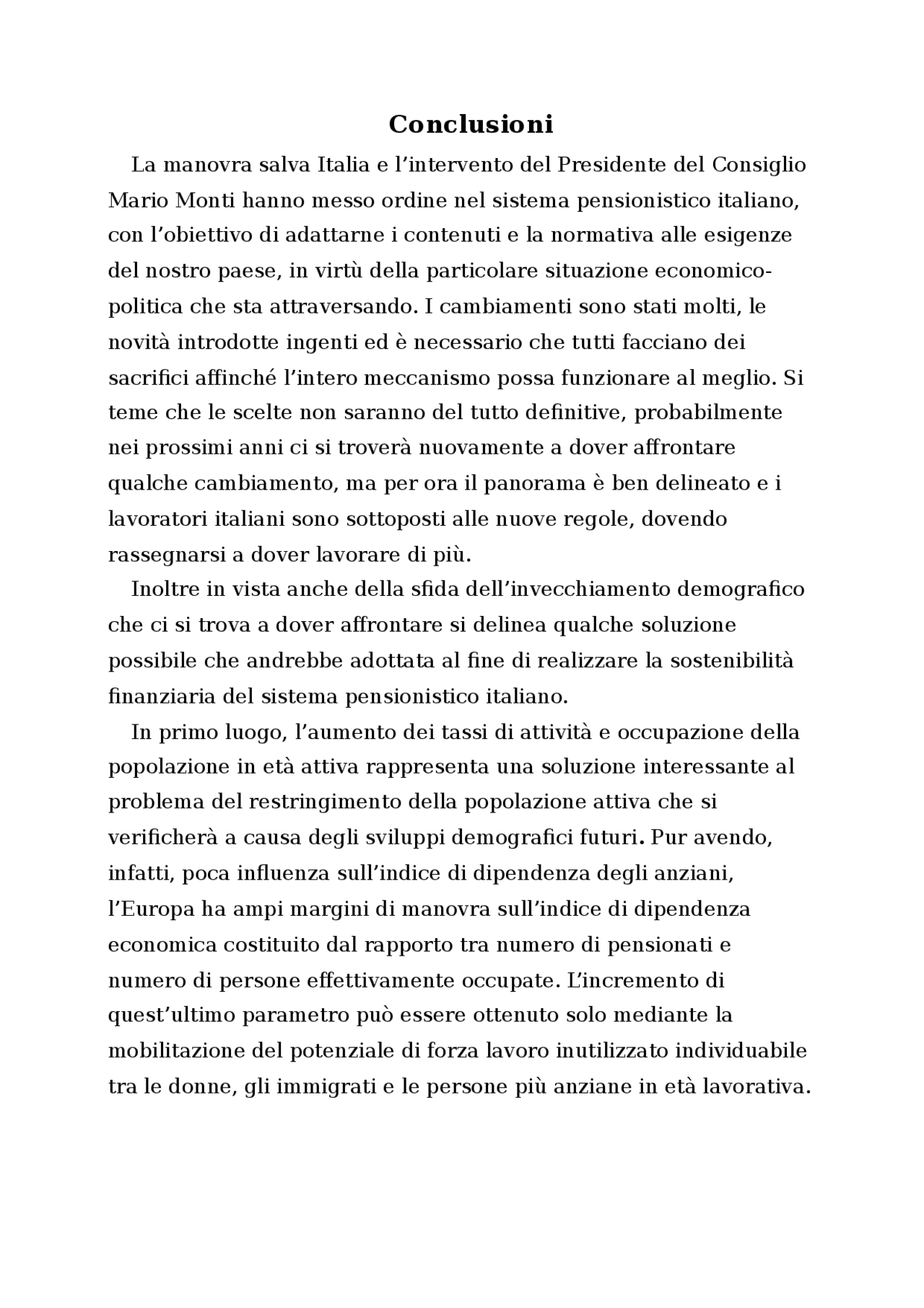 Conclusioni - Docsity