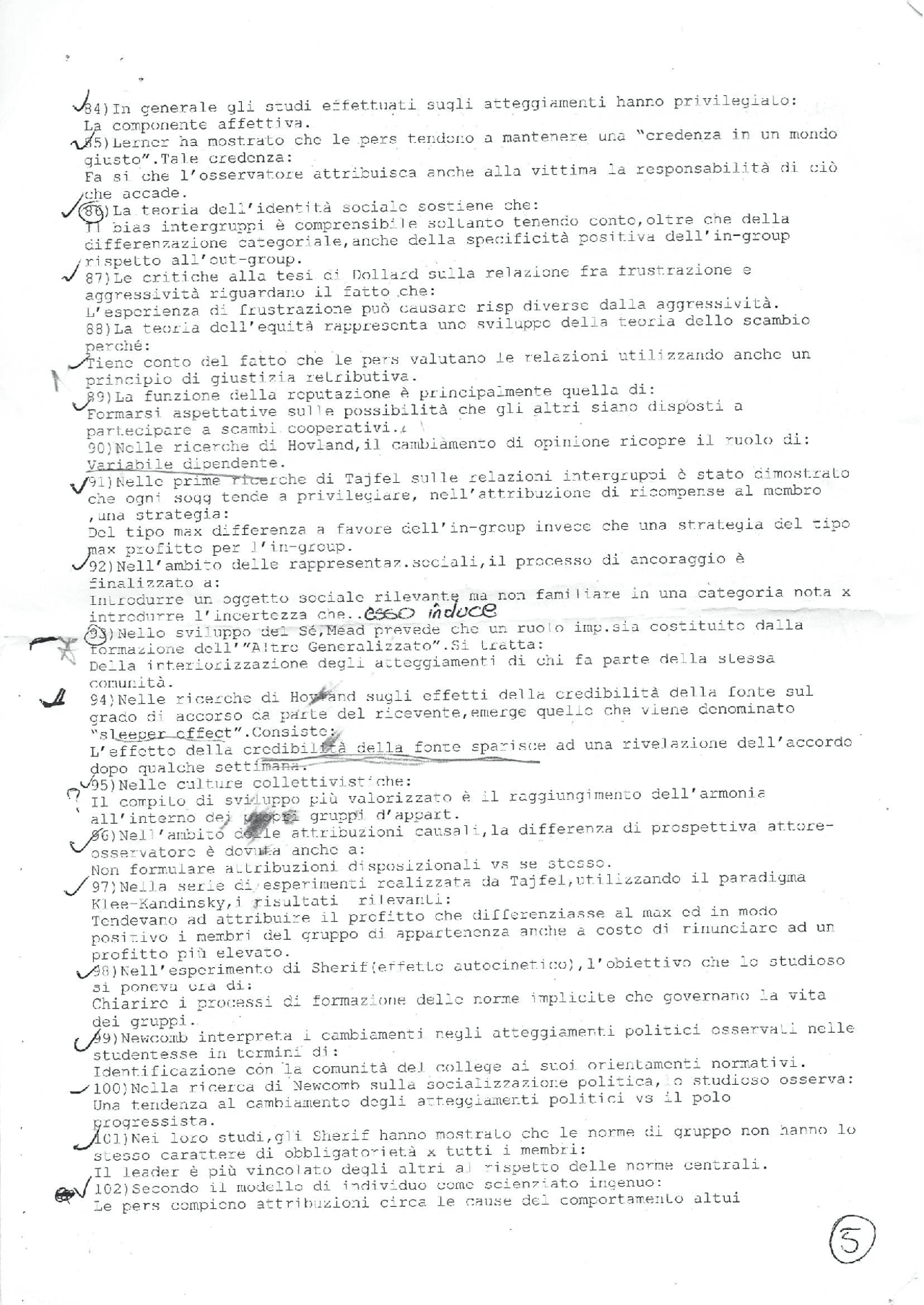 Domande Esame Psicologia Sociale 5 Docsity