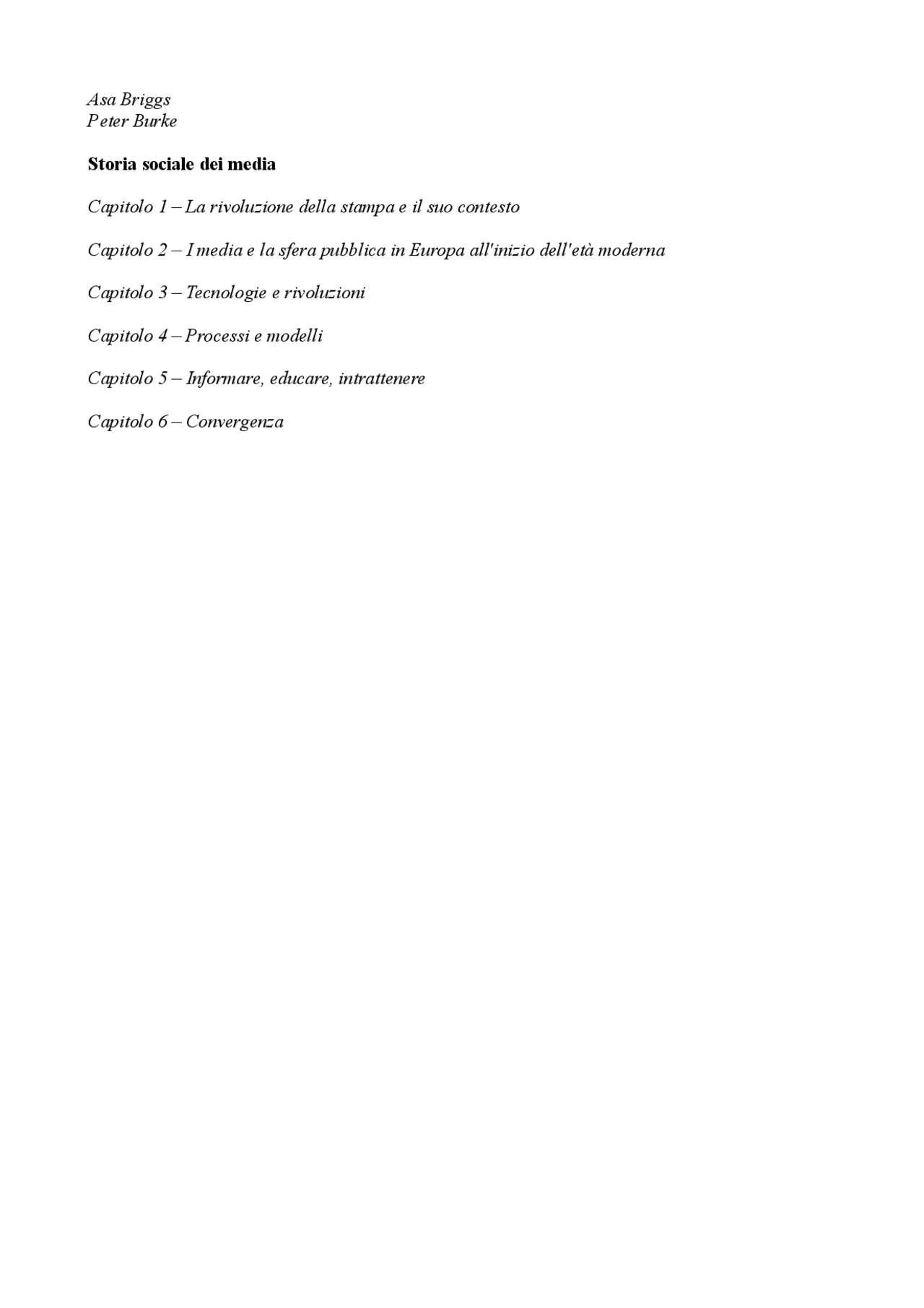 Storia Sociale Dei Media Docsity