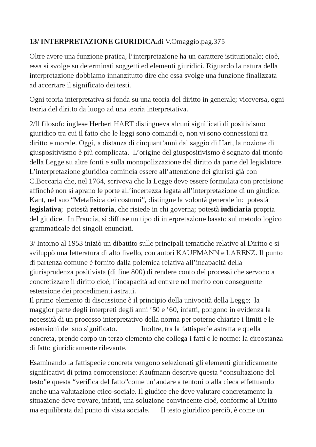 Interpretazione E Norme Giuridiche Docsity