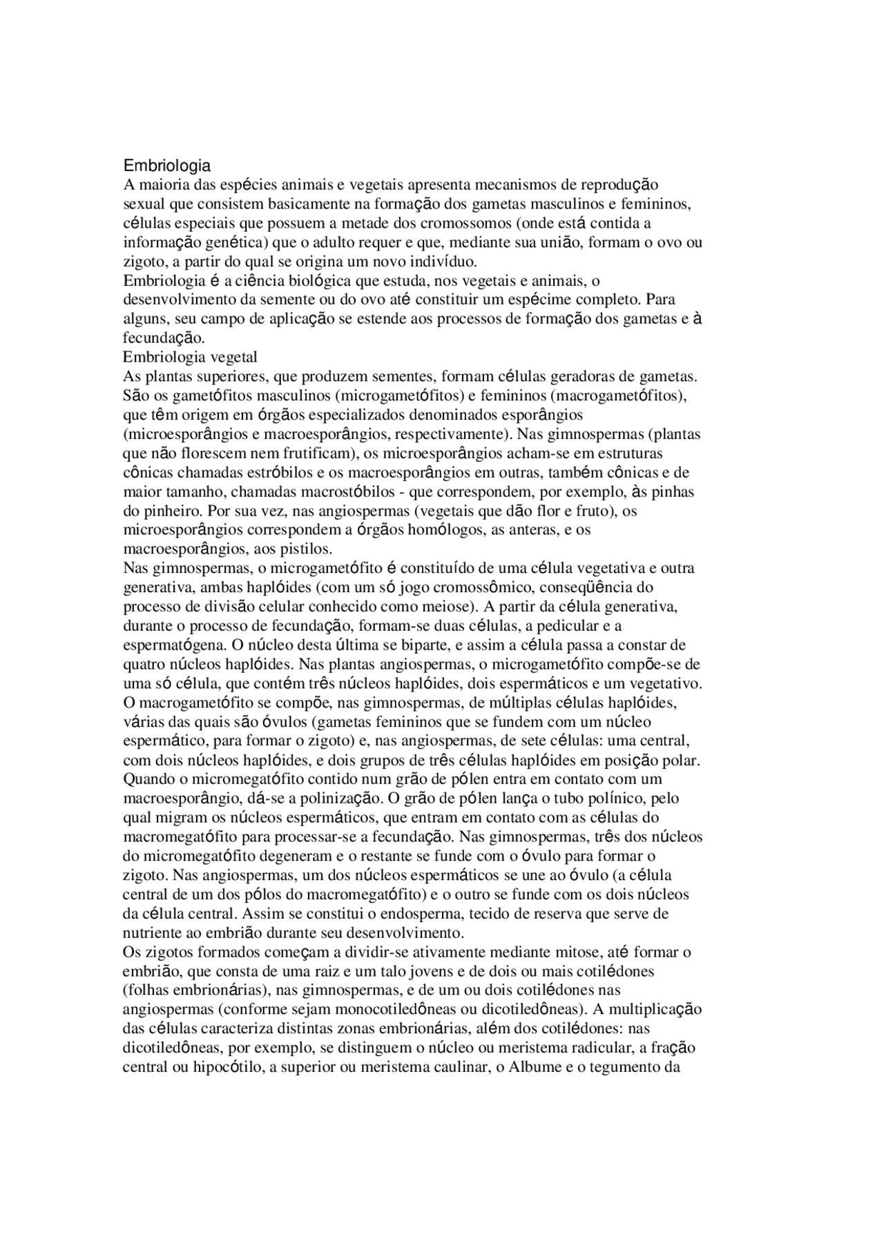 Embriologia A Gestação Docsity