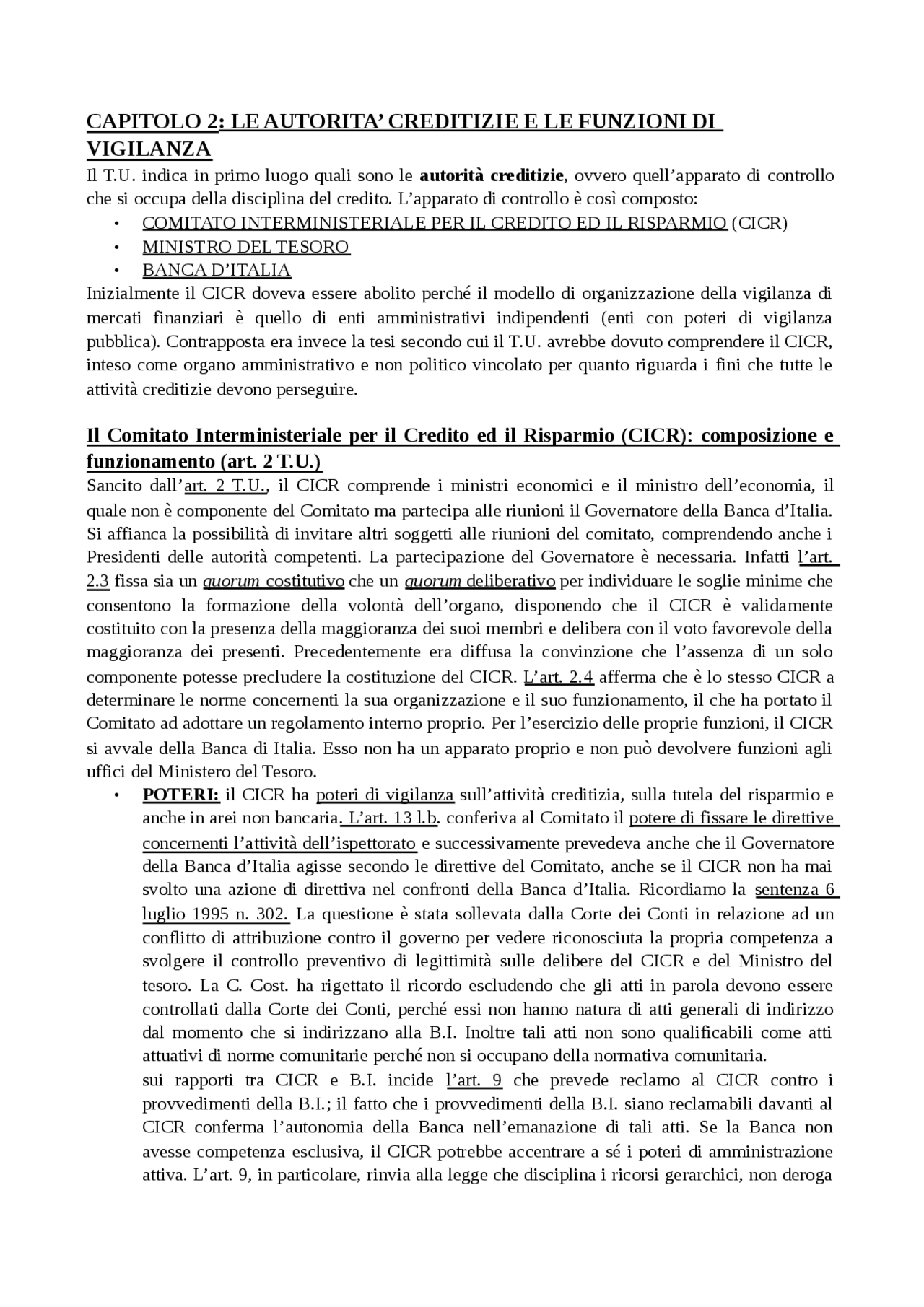 Capitolo 2diritto Delle Banche Antonucci Docsity