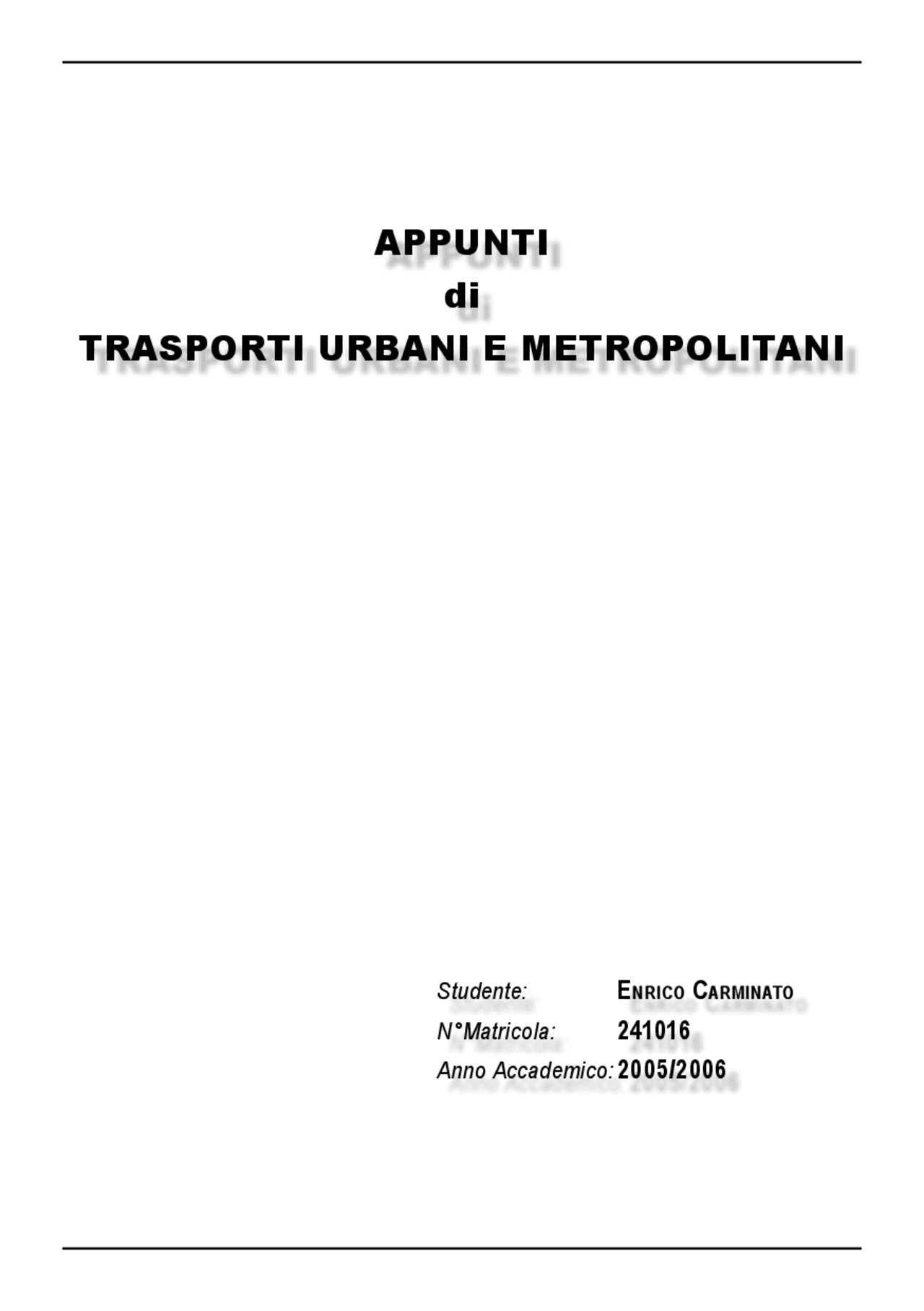 Appunti Di Trasporti Docsity