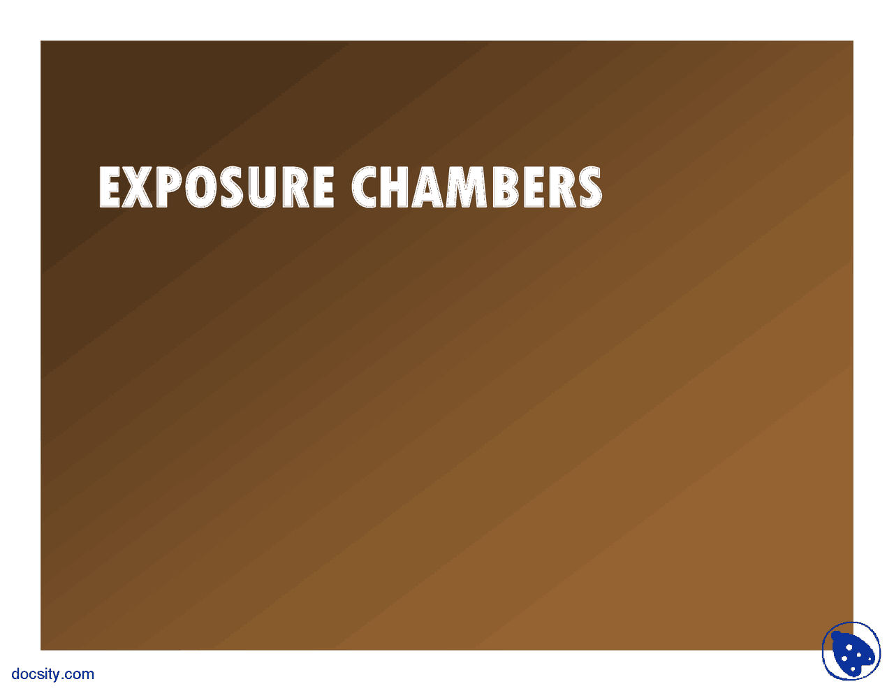 Exposure Chambers Health Lecture Slides Docsity