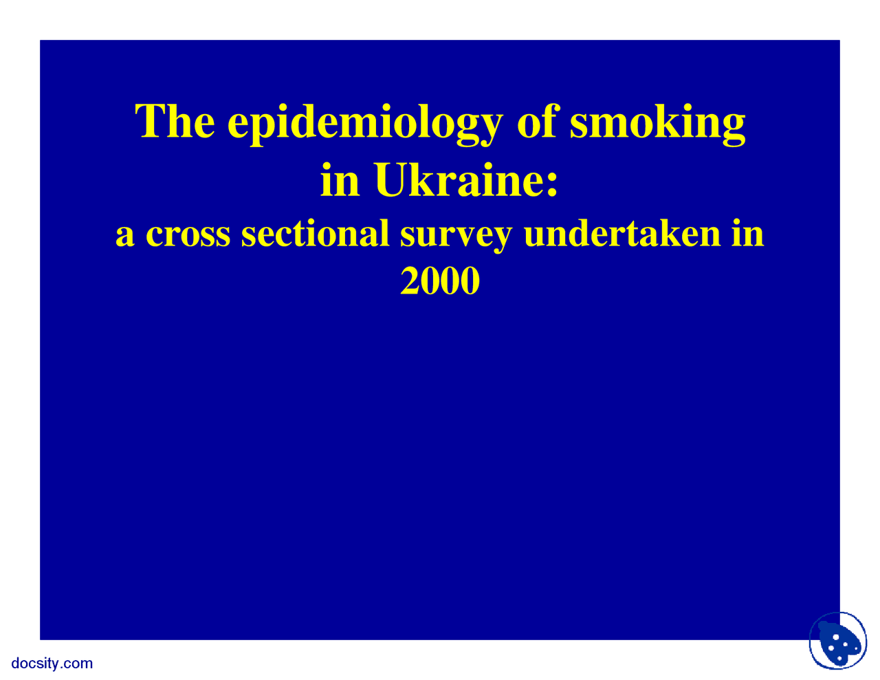 Epidemiology Of Smoking Health Lecture Slides Docsity
