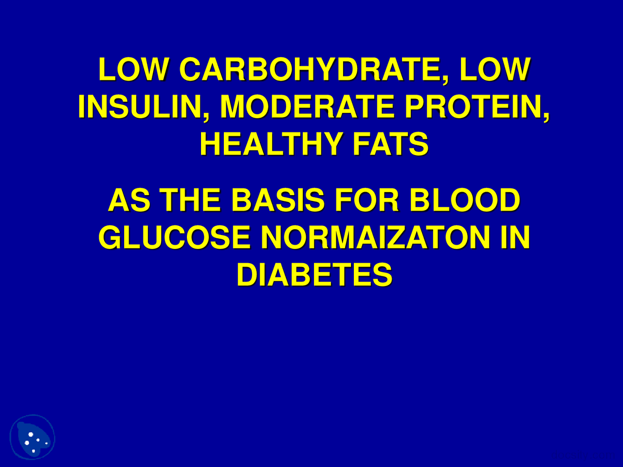Low Carbohydrate Health Lecture Slides Docsity