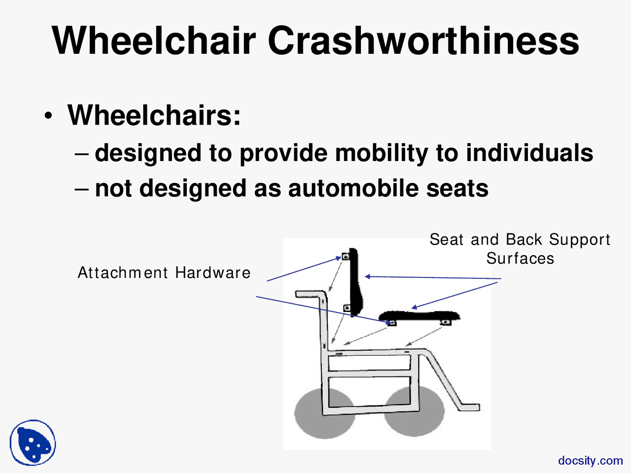 Wheelchair Crashworthiness Health Lecture Slides Slides Public