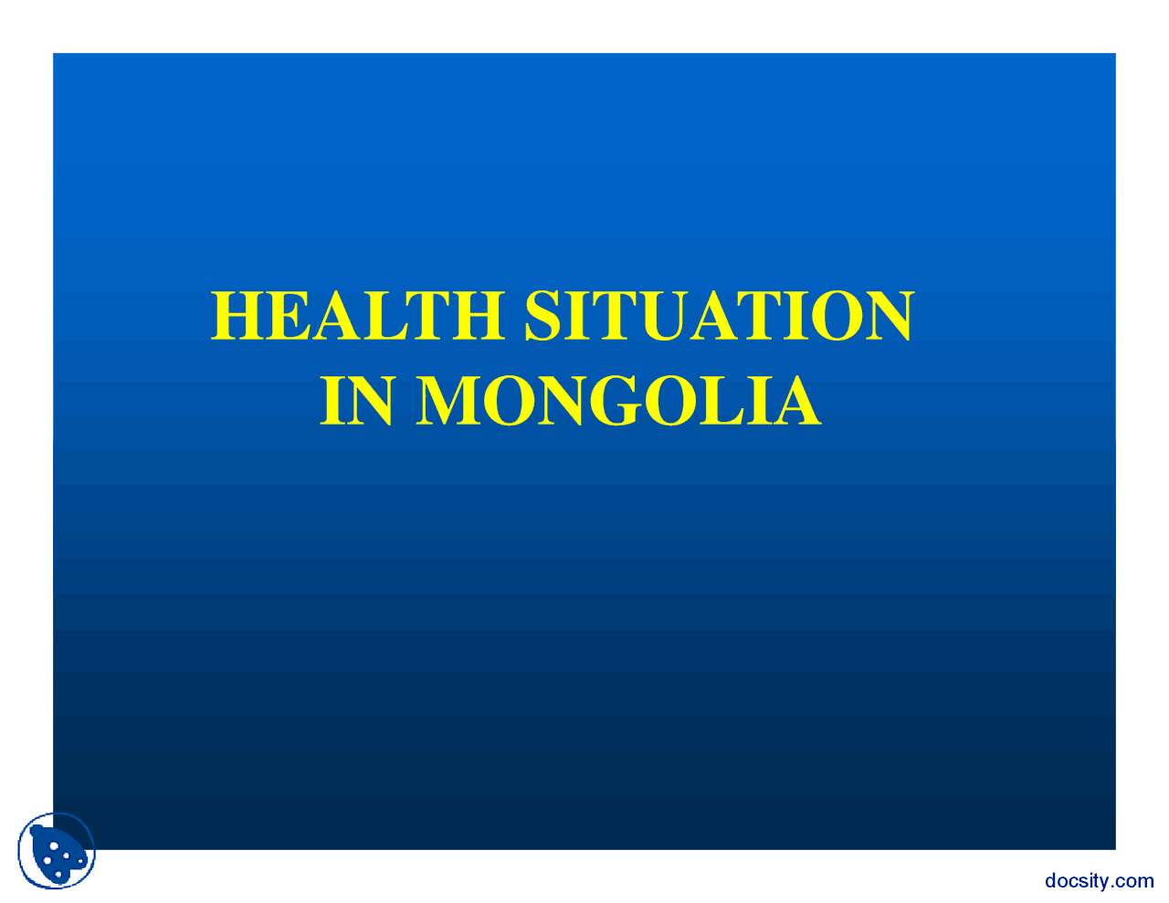 Health Situation Health Lecture Slides Docsity