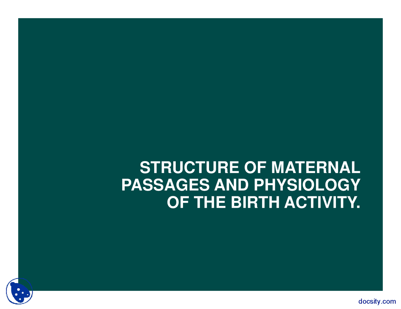 Birth Activity - Health - Lecture Slides - Docsity