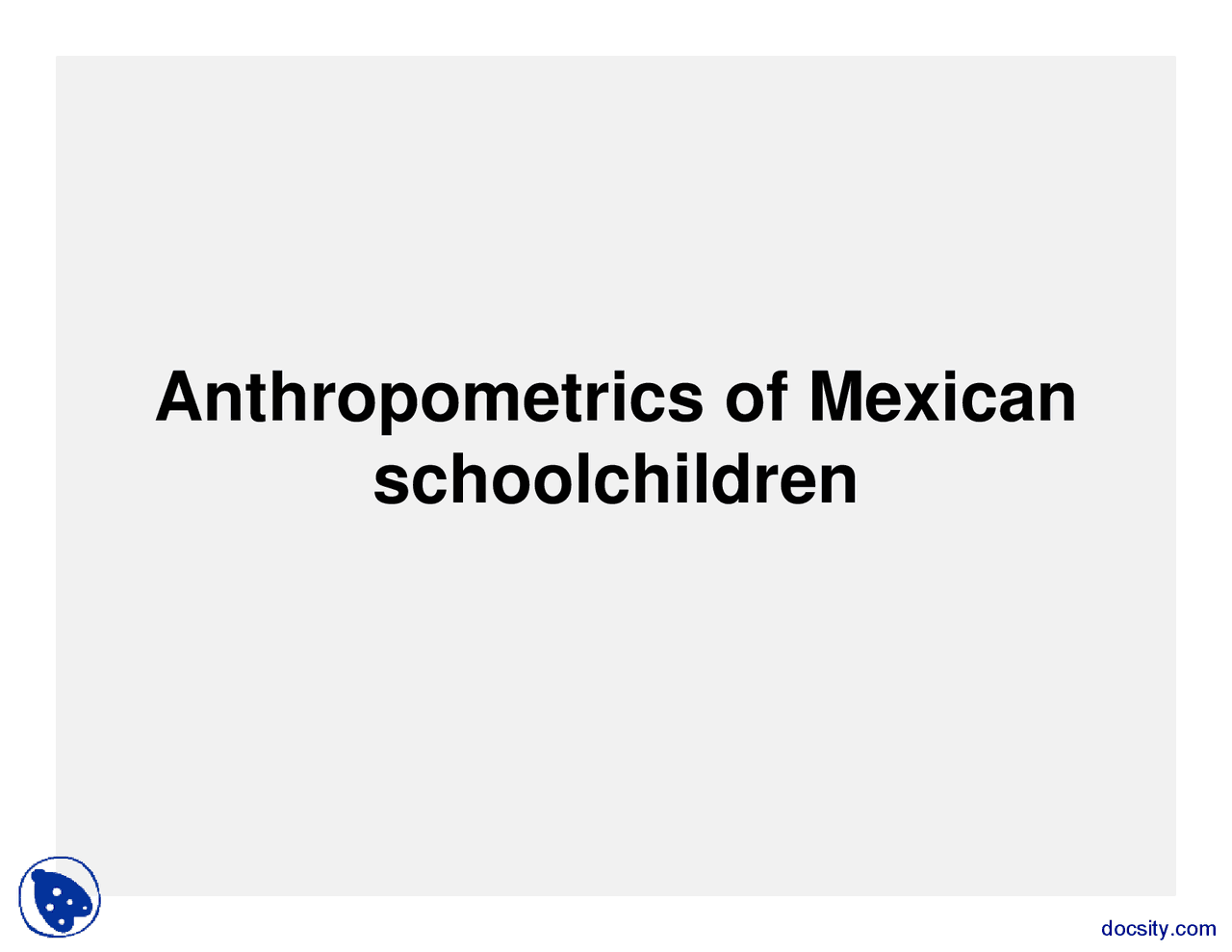 Anthropometrics Health Lecture Slides Docsity