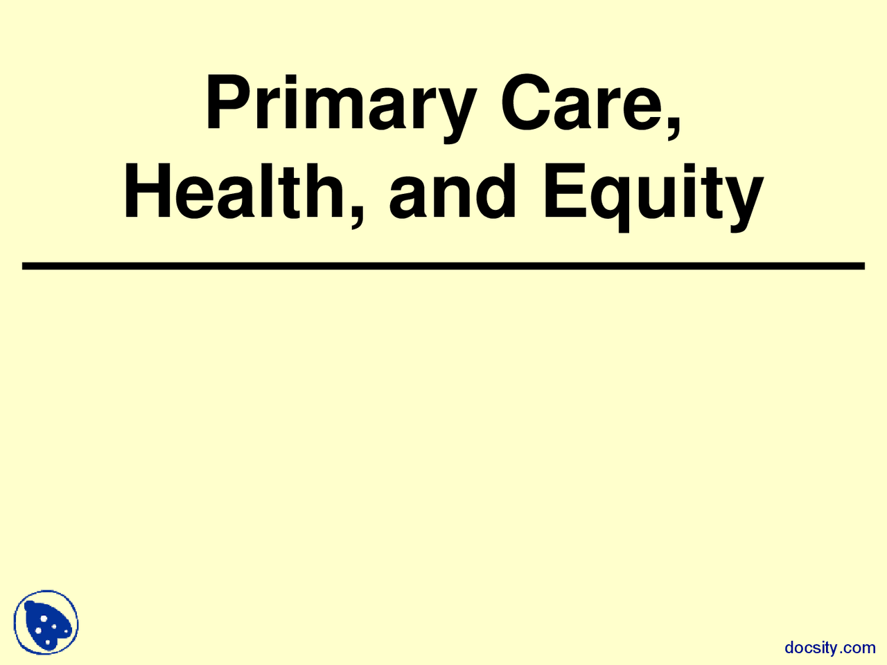 Primary Care Health Health Lecture Slides Docsity