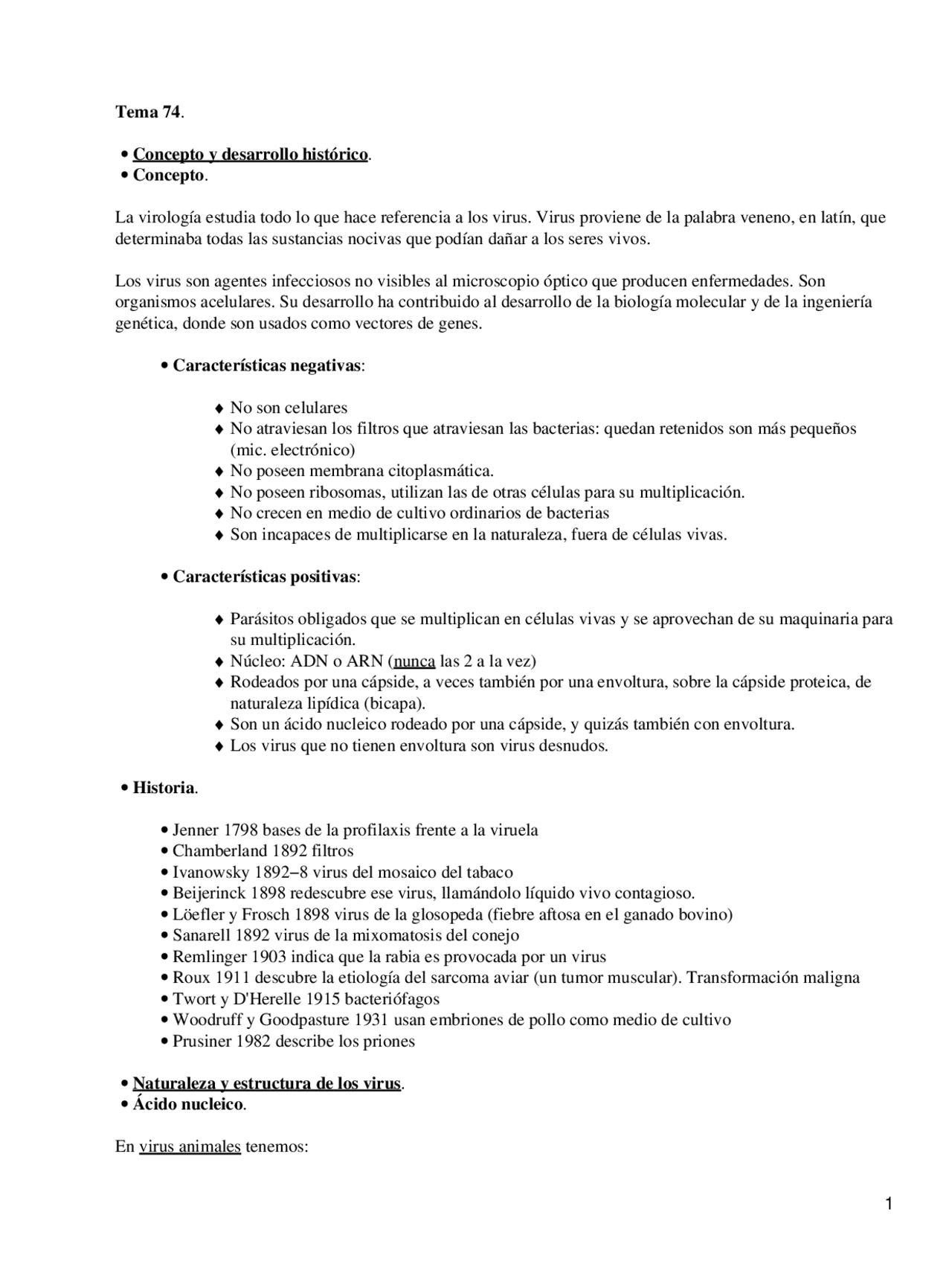 Apuntes Sobre La Virología Docsity