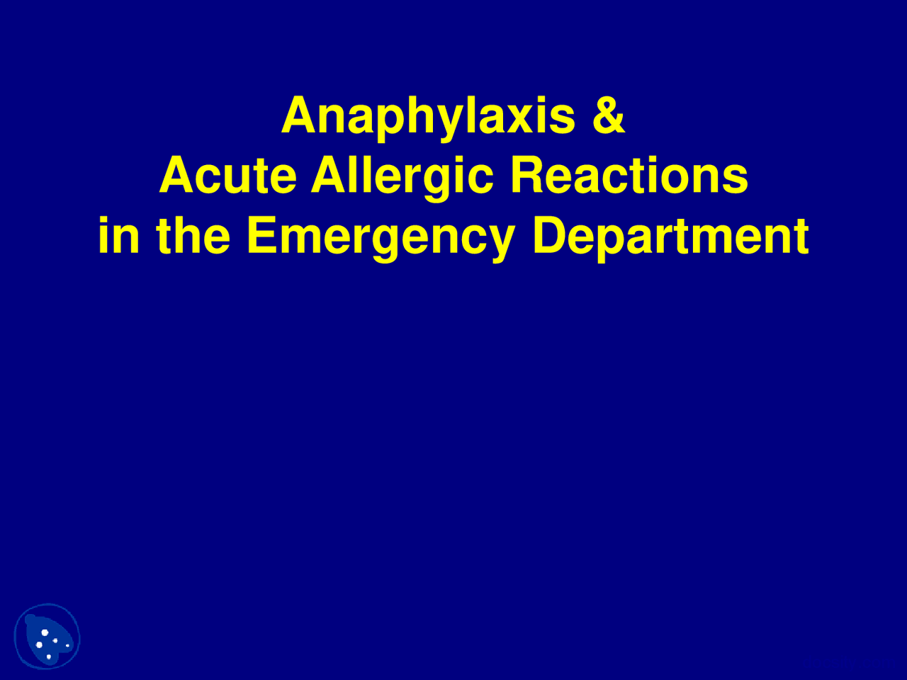 Anaphylaxis Health Lecture Slides Docsity