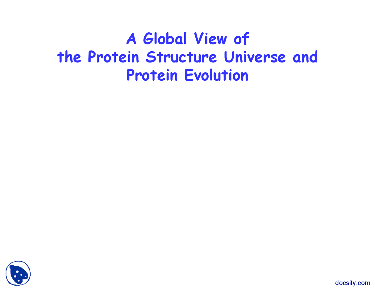 Protein Evolution Health Lecture Slides Docsity