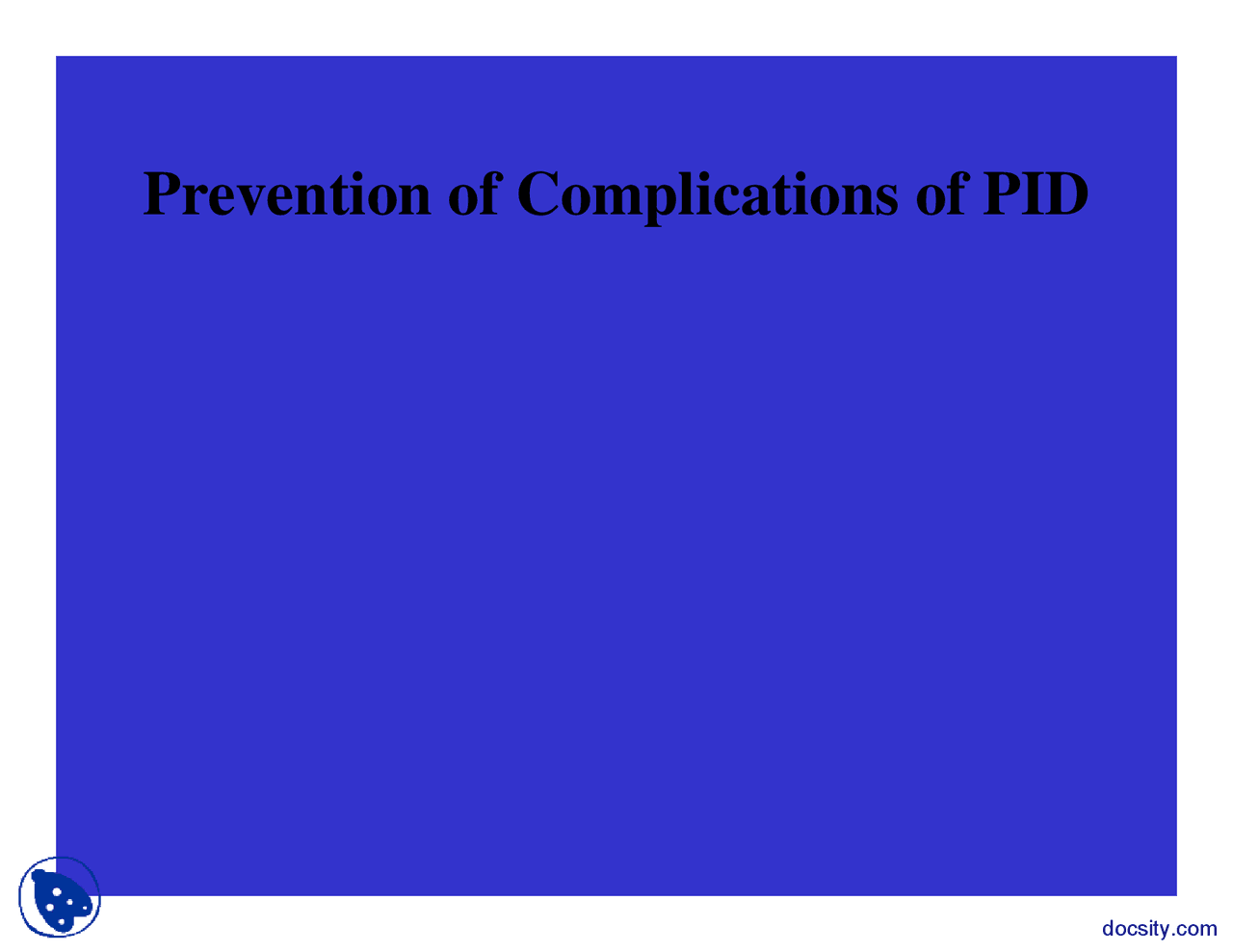 Prevention Of Complications Health Lecture Slides Docsity