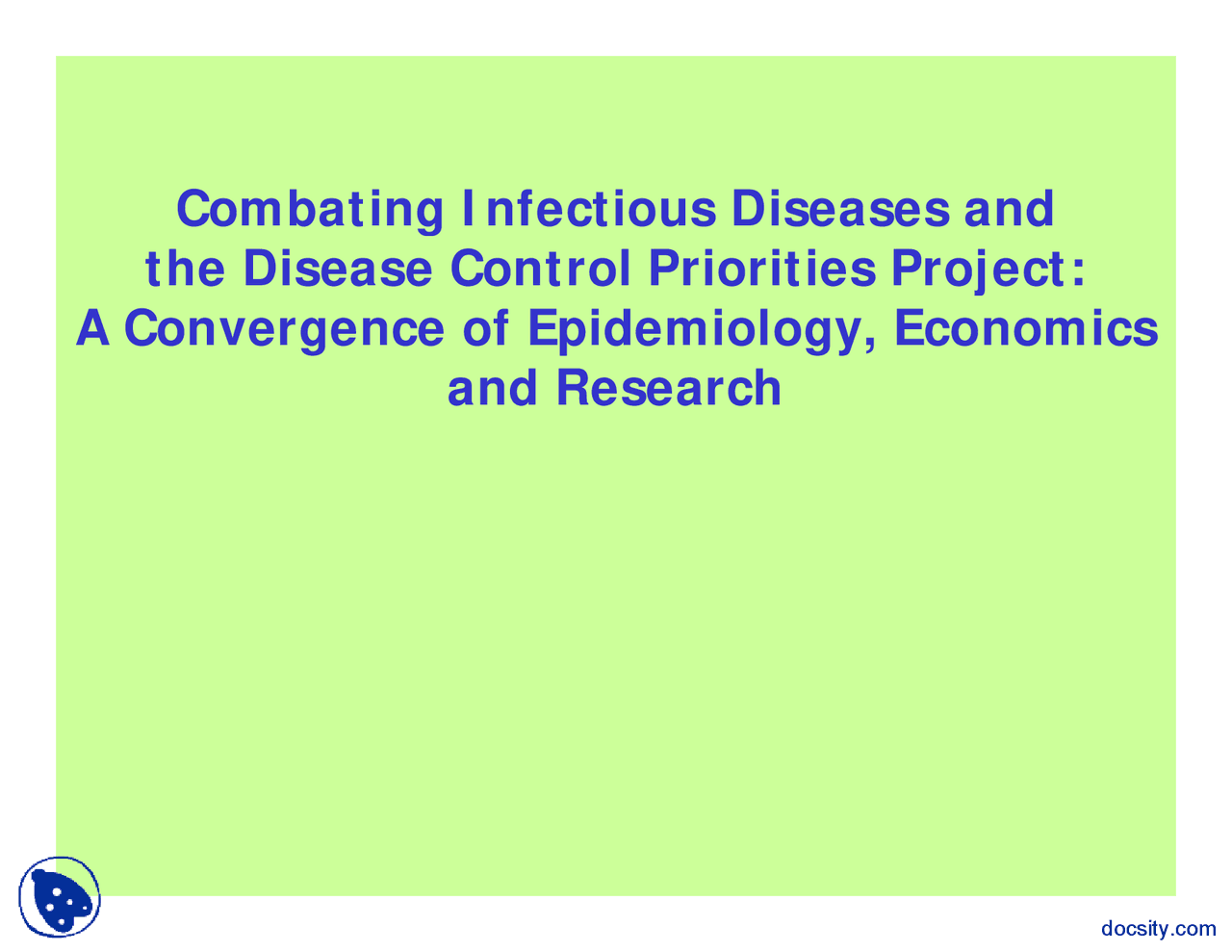 Combating Infectious Diseases Health Lecture Slides Slides Public