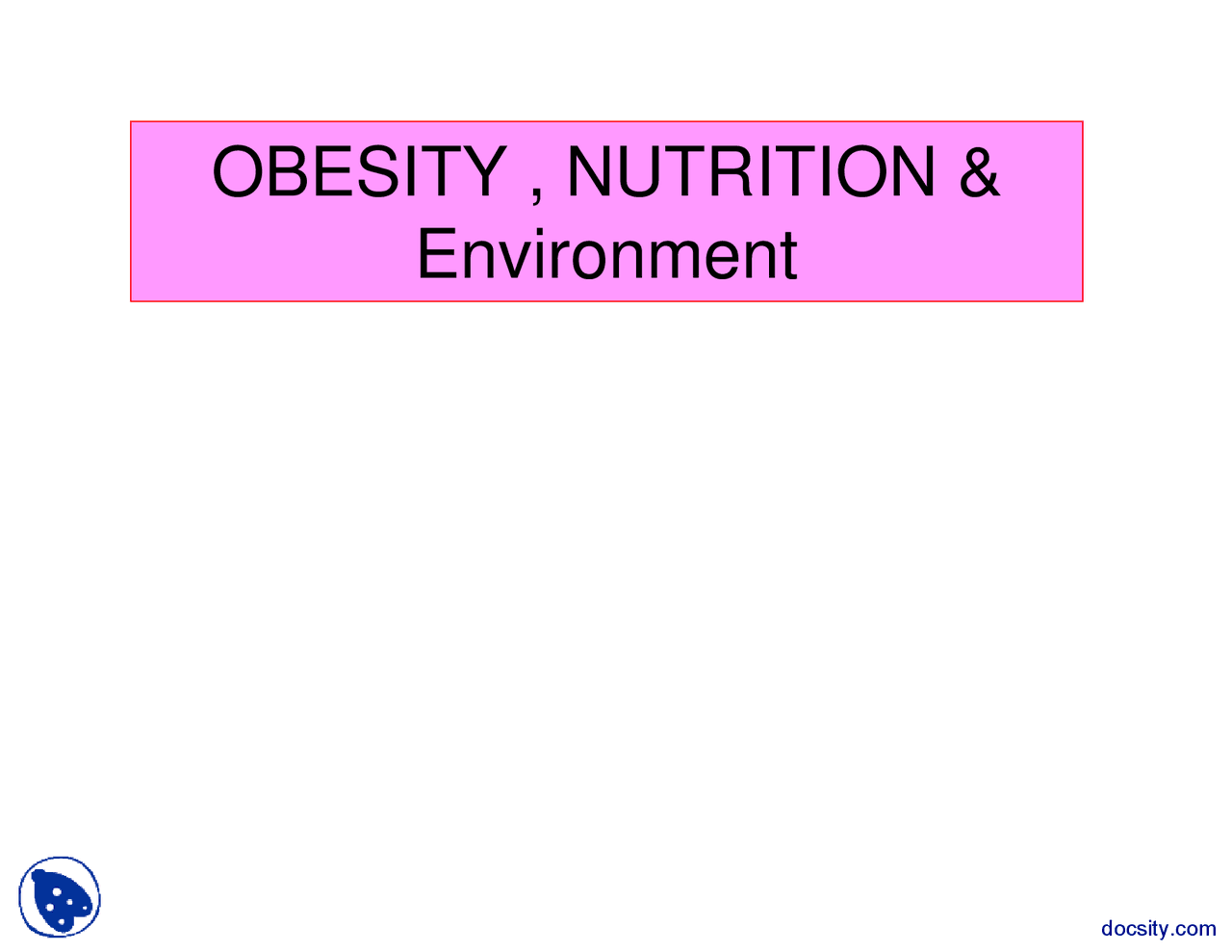 Environment Health Lecture Slides Slides Public Health Docsity