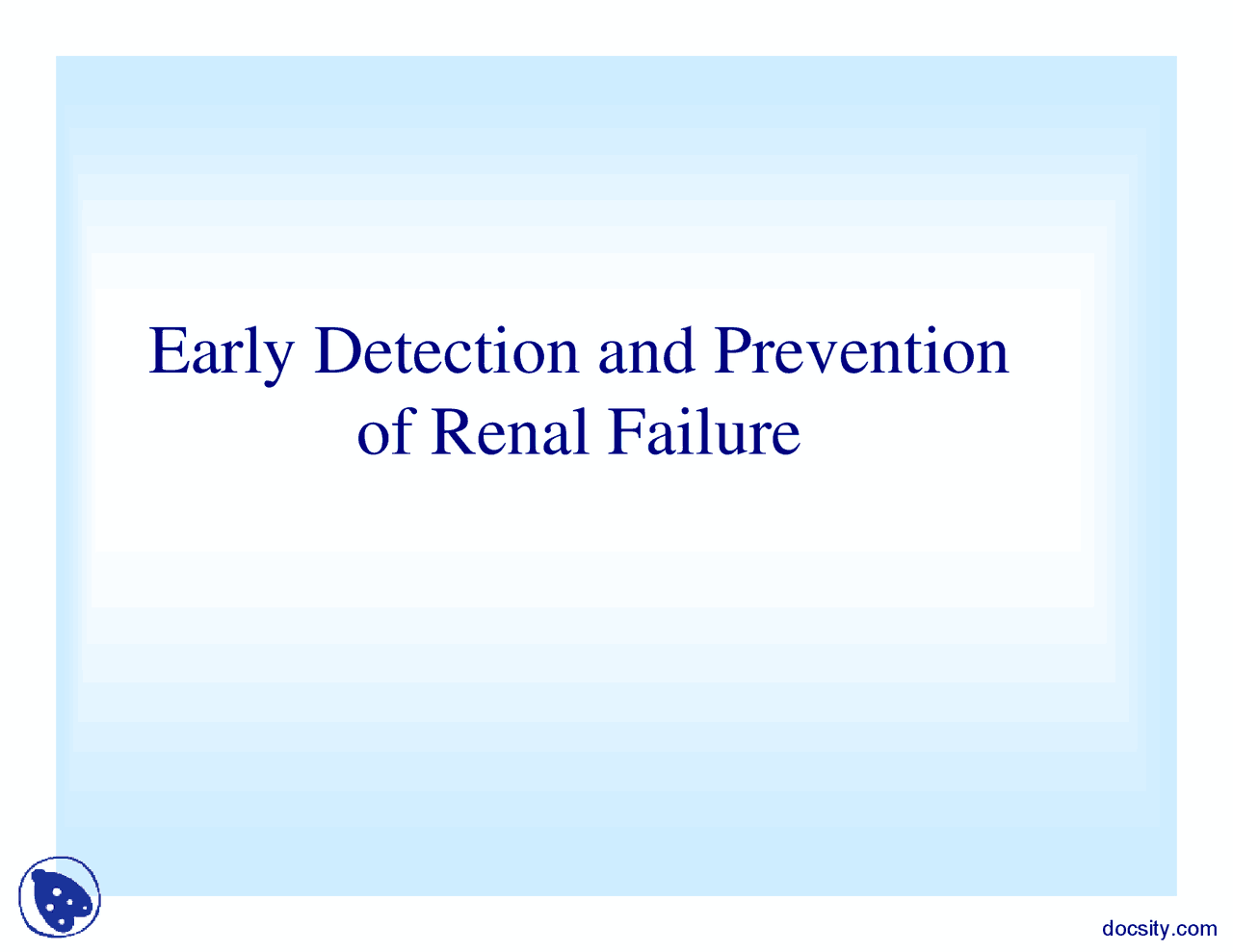 Detection And Prevention Health Lecture Slides Docsity