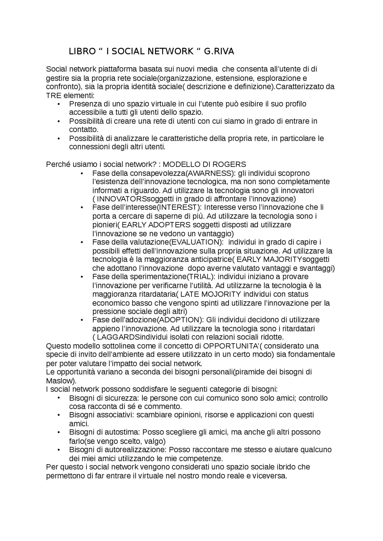 Libro I Social Network Docsity