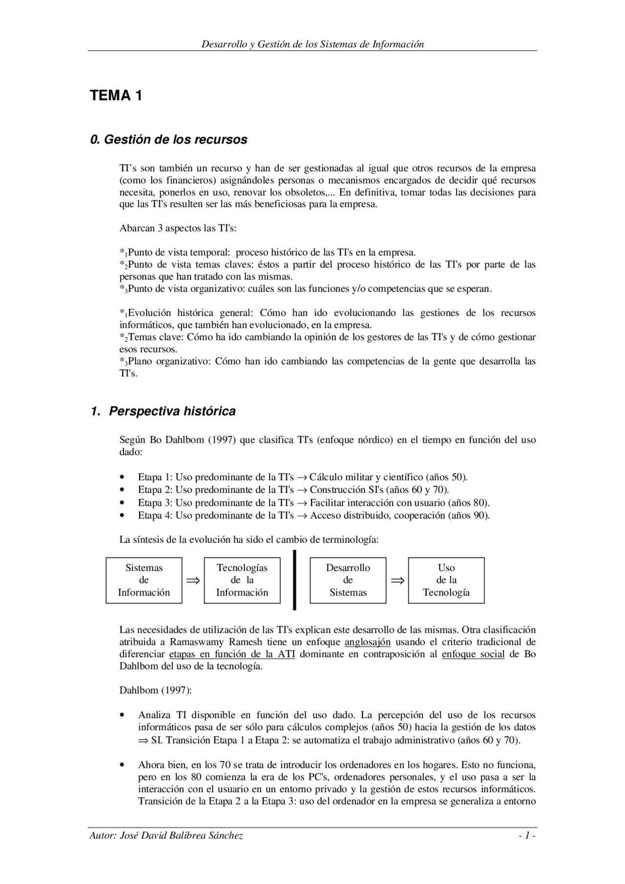 Apuntes Sobre El Desarrollo Y Gestión De Los Sistemas De Información