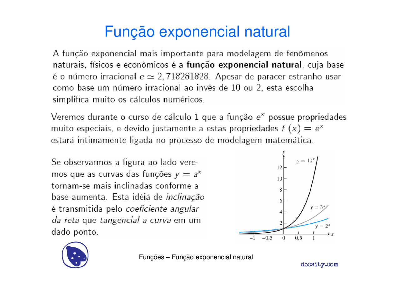 Funções Exponenciais Parte2 - Docsity