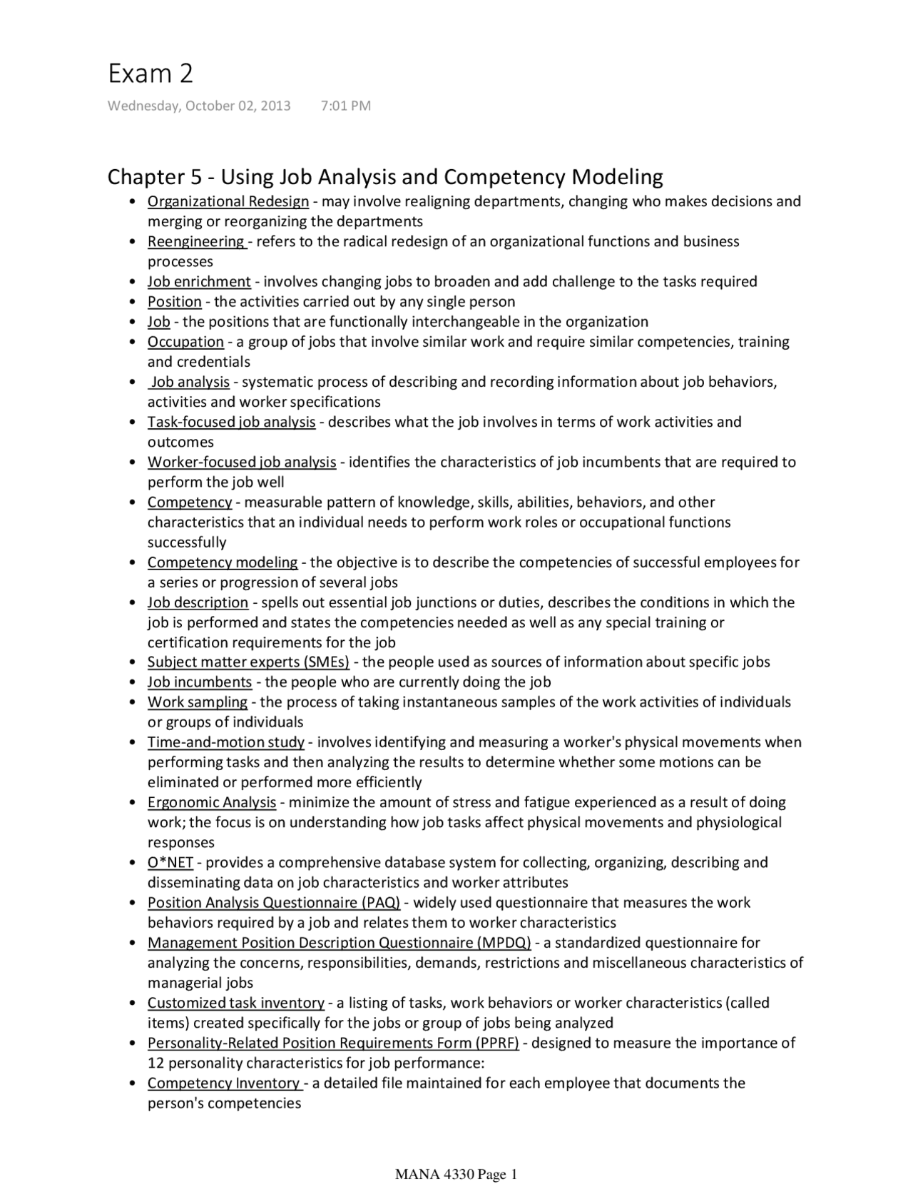 Job Analysis and Competency Modeling - Introduction To Human Resource ...