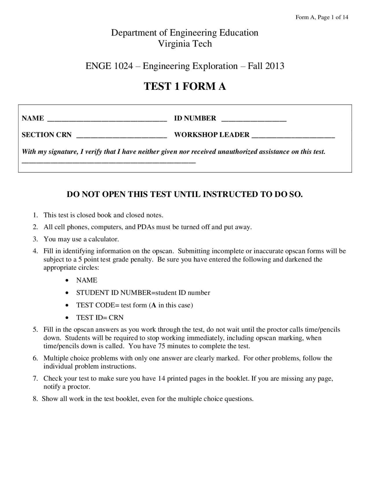 21 Questions On Engineering Exploration Exam 1 Enge 1024 Docsity